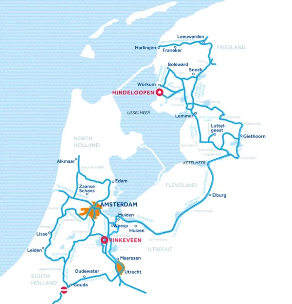 Plavba hausbótem po vodních kanálech Holandska