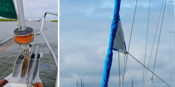 Types of sails on a charter sailboat