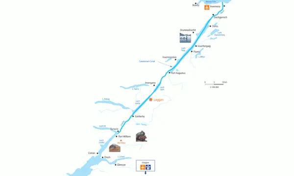 Sail through the Caledonian Canal on a housboat